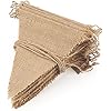 jijAcraft 60PCS 20M Rustic Burlap Banner Bunting, Linen Bunting Burlap ...