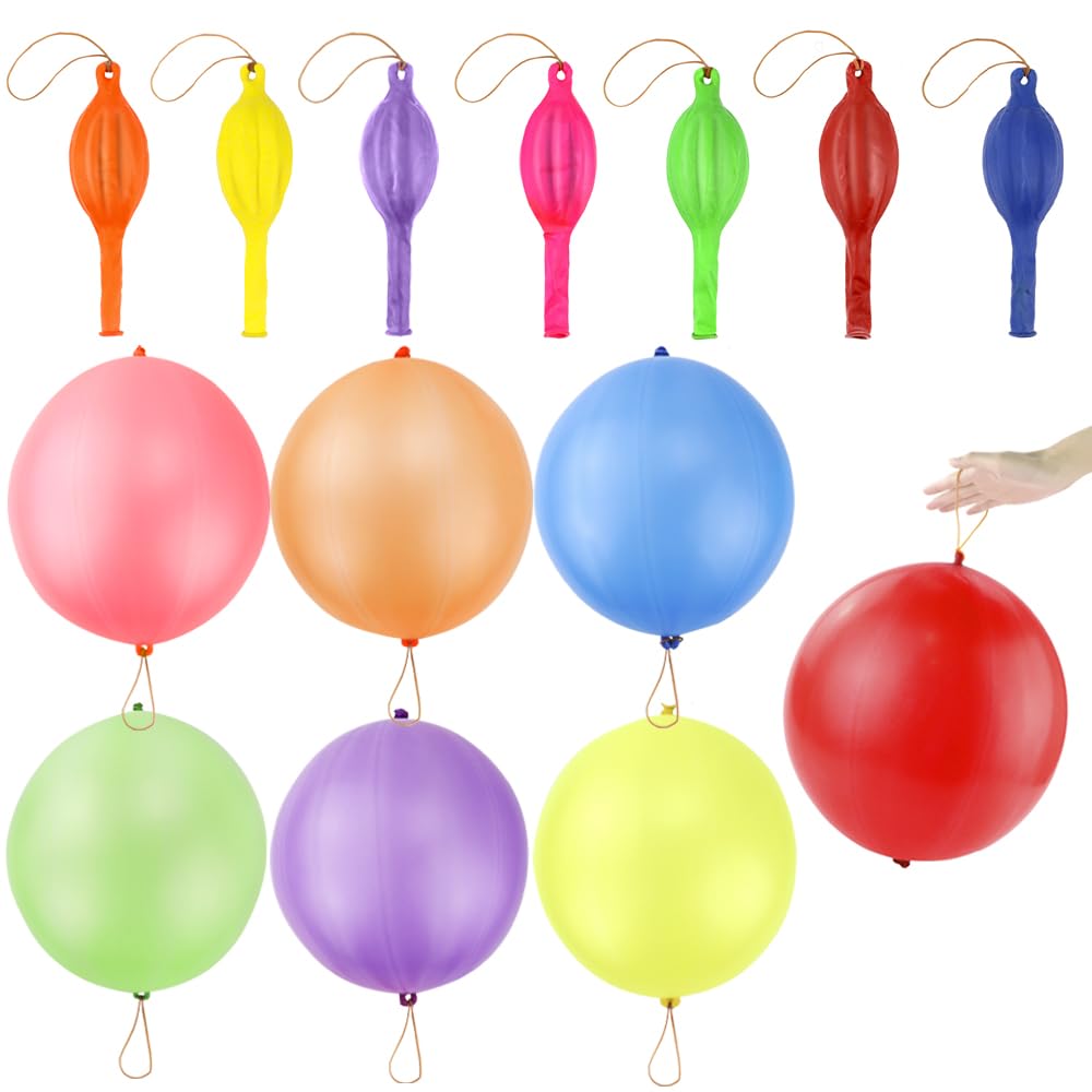 Amazon.com: RUBFAC 40pcs Punch Balloons 12in Punching Balloon Assorted ...