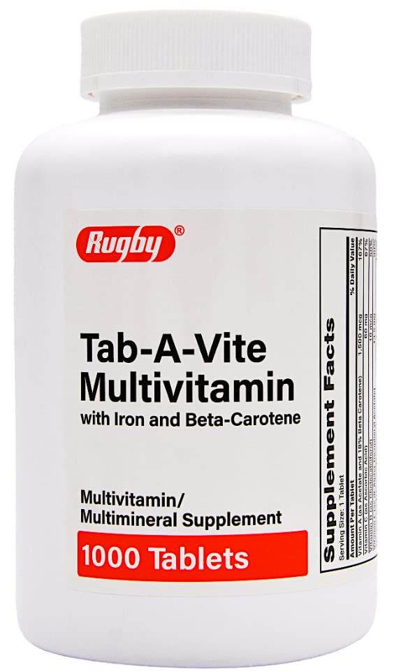 Buy Rugby Tab-A-Vite Multi with Iron and Beta-Carotene Multi/Mineral ...