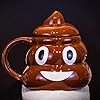 Amazon.com: 17oz Poop Ceramic Coffee Mugs with Golden Spoons, Brown ...