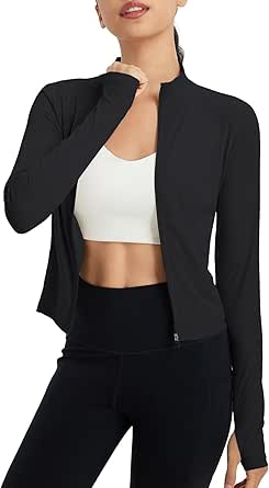 Amazon.com: baleaf Women's UPF 50+ Sun Shirts Protection SPF Crop Jacket UV Protection Long ...