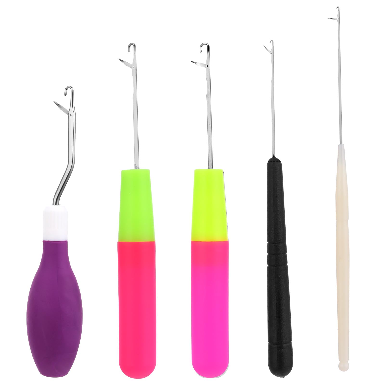 Amazon.com: 5Pcs Different Sizes Latch Hook Hair Crochet Hook Latch ...