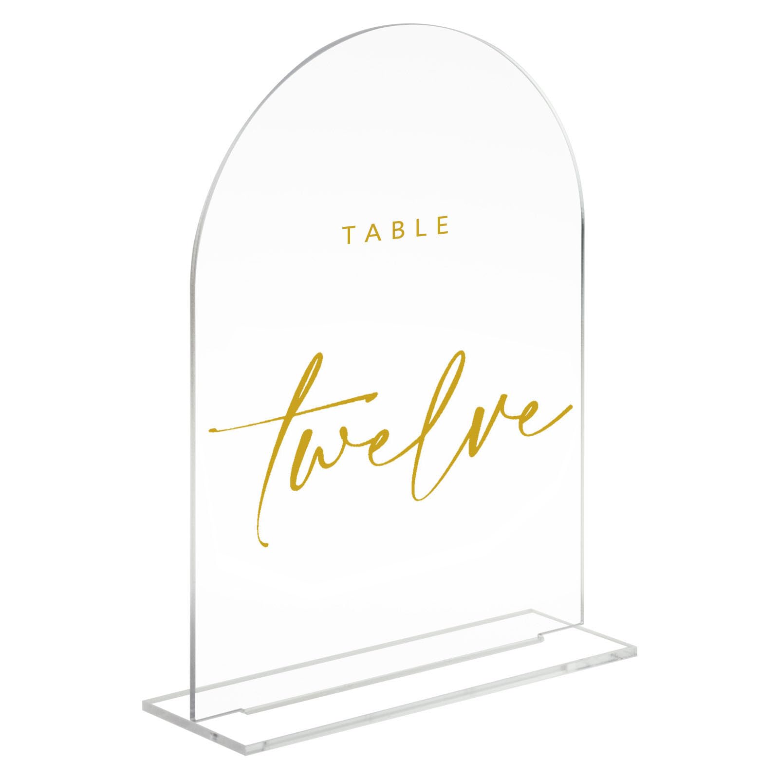 JINMURY 5x7 Inch Clear Acrylic Arch Sign with Stand | 10 Pack Blank ...