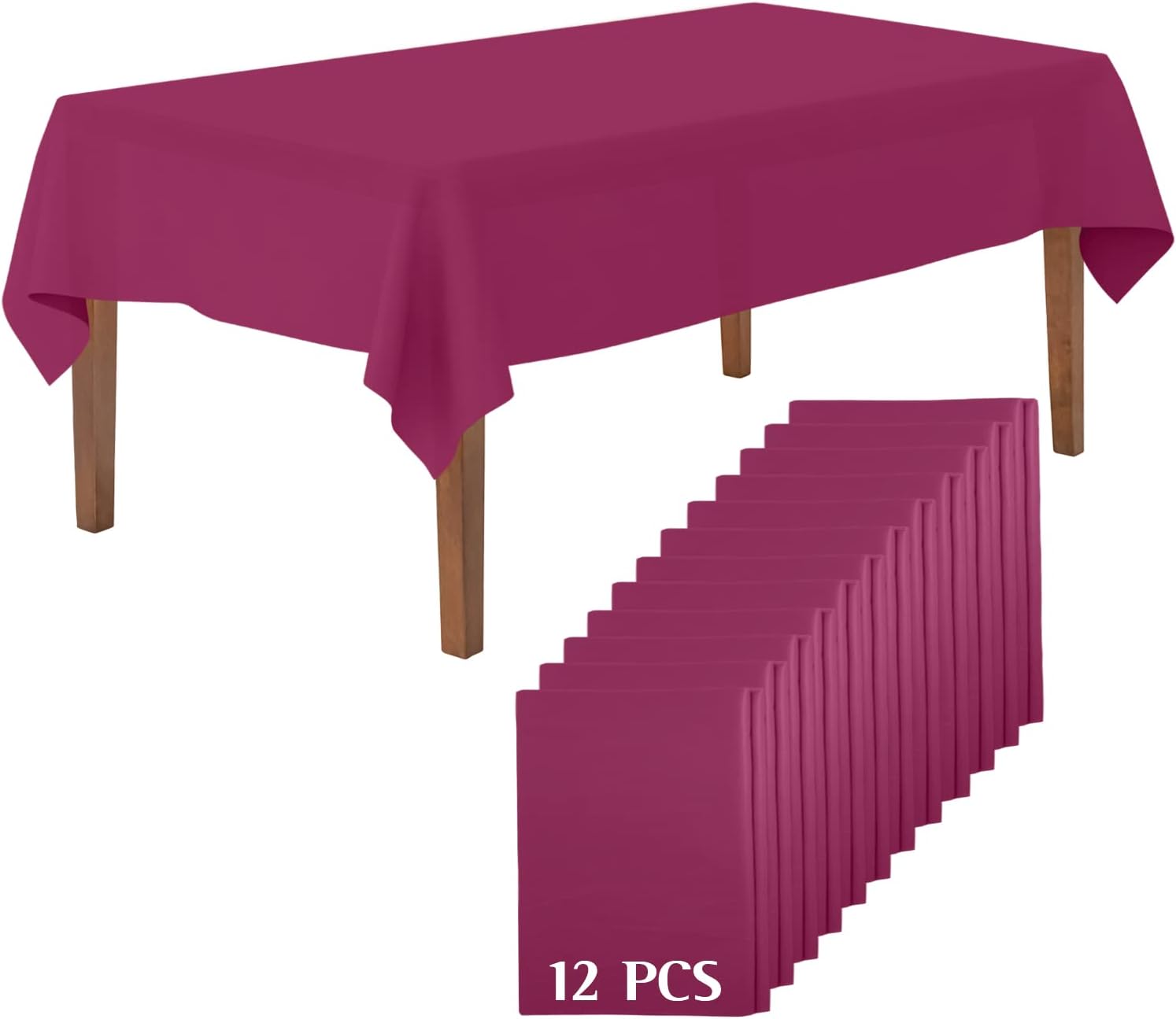 Amazon.com: Mountclear Disposable Plastic Tablecloths for Parties [Pack ...