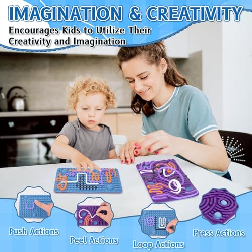 Vibbang Sensory Activity Board, Push Peel Sensory Board, Silicone Calm ...
