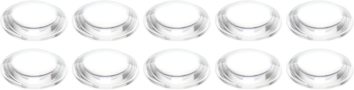 PATIKIL Diameter 27.8mm Height 8mm Flat Convex Lens, 10 Pcs Acrylic LED ...