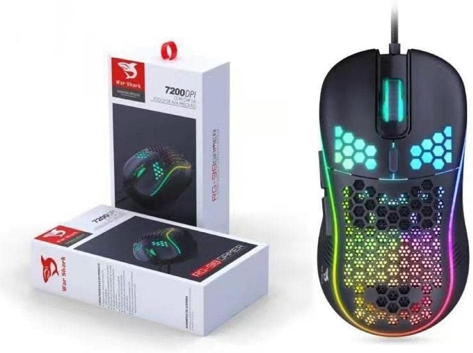 MOUSE GAMER WAR SHARK 7200DPI RGB | Amazon.com.br