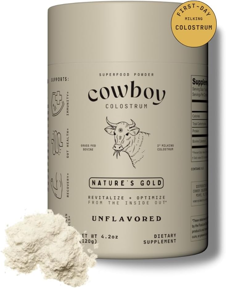 Amazon.com: COWBOY COLOSTRUM Powder - Bovine Colostrum Powder for Women ...