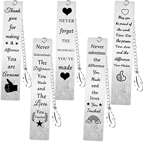 Amazon.com: 5PCS Appreciation Bookmark Gift Thank You Bookmark Gift ...