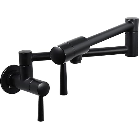 Delta Faucet Contemporary Matte Black Pot Filler Faucet Black, Pot ...