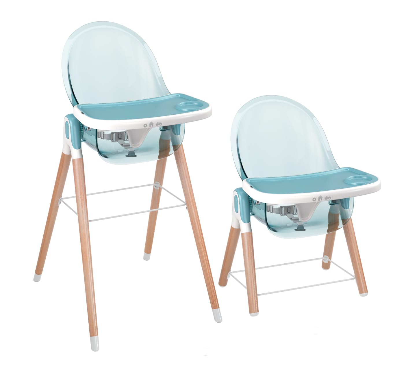 Amazon.com : Children of Design 6 in 1 Deluxe Wooden High Chair for ...