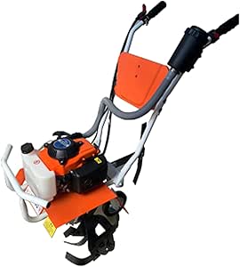 Heavy Duty Portable Petrol Cultivator Rotovator Tiller, 68CC Garden ...