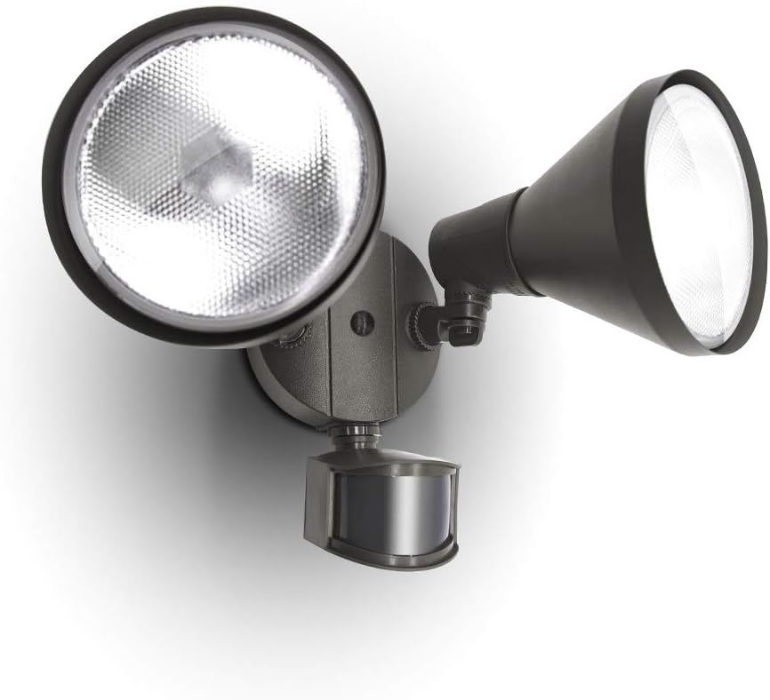 LUTEC 6211BZ-PIR23A 300 Watt Halogen Motion Activated Integrated Dual ...