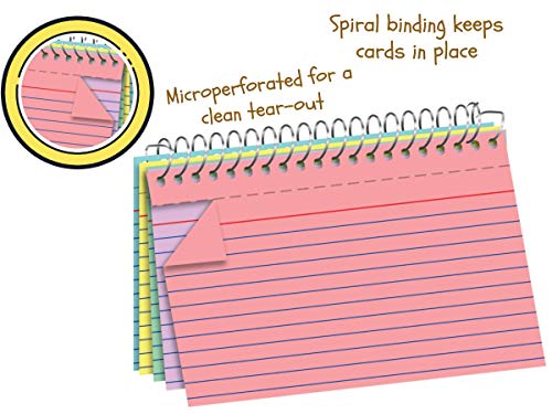 Snapklik.com : 1InTheOffice Spiral Index Cards 4x6 Ruled, Index Cards ...
