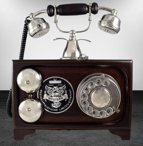 Sky Instruments Wooden and Silver Finish landline Telephone Working All ...