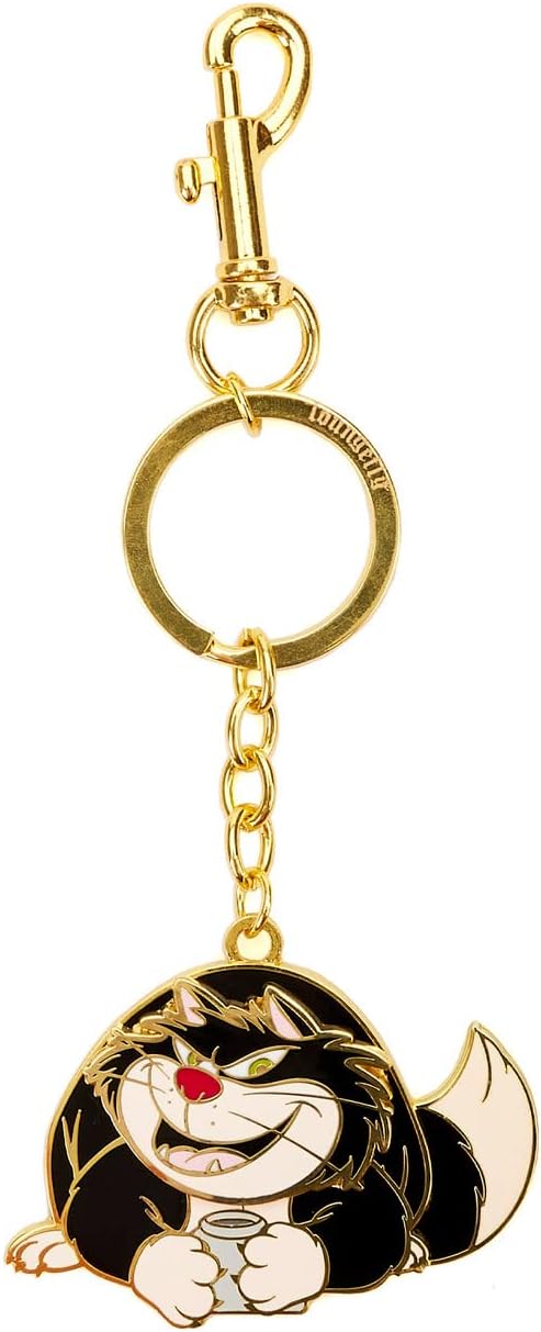 Amazon.com: Loungefly Disney Cinderella Lucifer Enamel Keychain ...