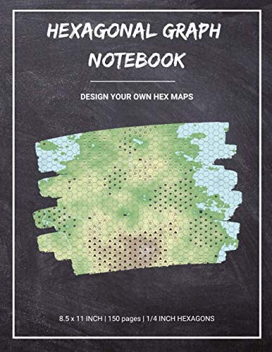 Hexagonal Graph Notebook: 150 pages hexagonal graph paper to draw ...