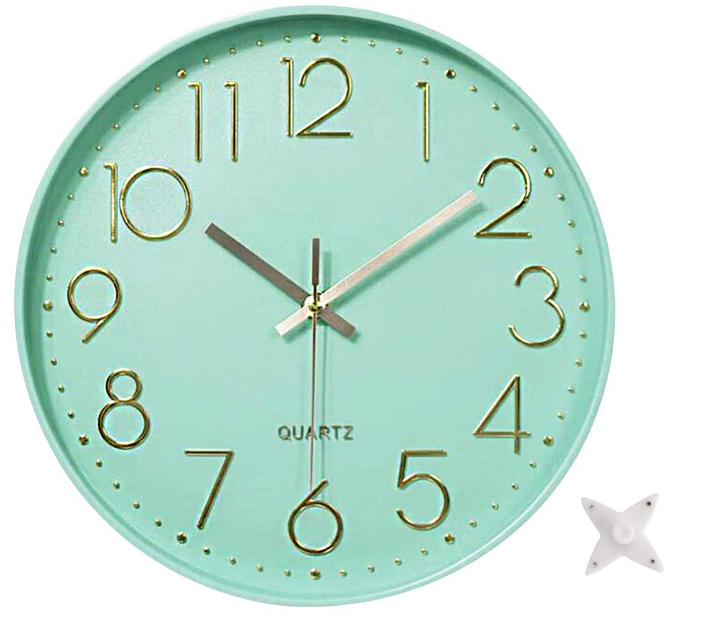 Amazon.com: YTAONS 12 in Wall Clock Non-Ticking Quartz Silent Battery ...