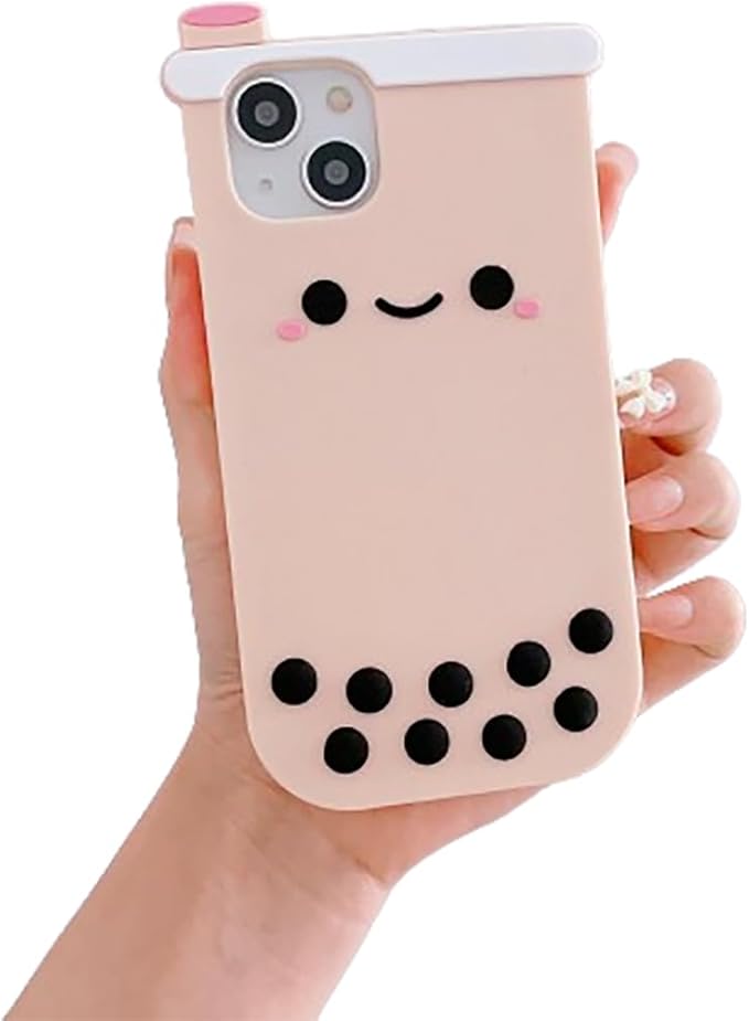 Amazon.com: wifantien 3D Bubble Boba Tea Case for iPhone 13/14 6.1 inch ...
