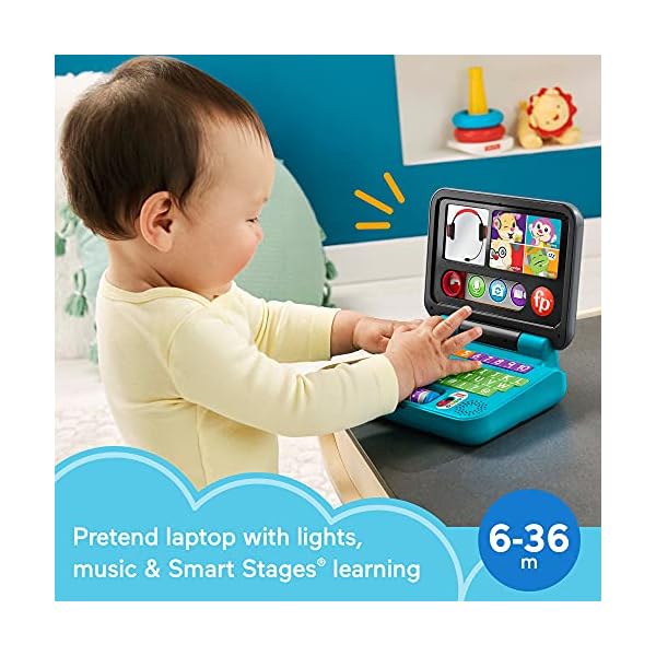 Fisher-Price Laugh & Learn Baby to Toddler Toy Let's Connect Laptop ...