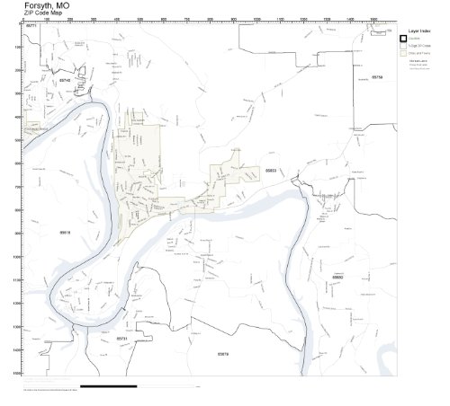 ZIP Code Wall Map of Forsyth, MO ZIP Code Map Not Laminated: Amazon.com ...