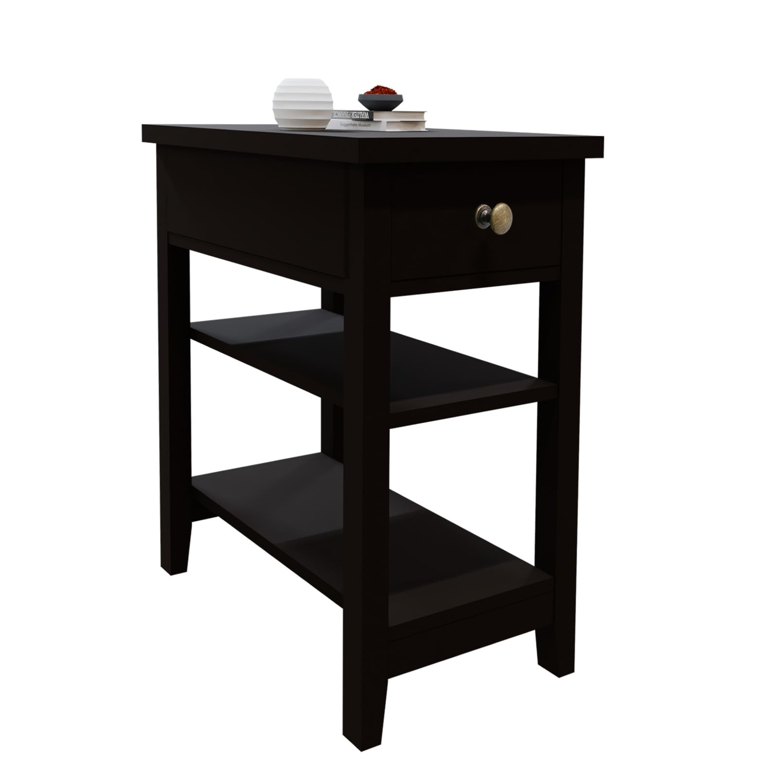 Amazon.com: Ceredeme Side Table, End Table with Drawer and Double ...