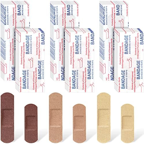 Amazon.com: Yinder 300 Pcs Skin Tone Bandages Shade Flexible Fabric ...