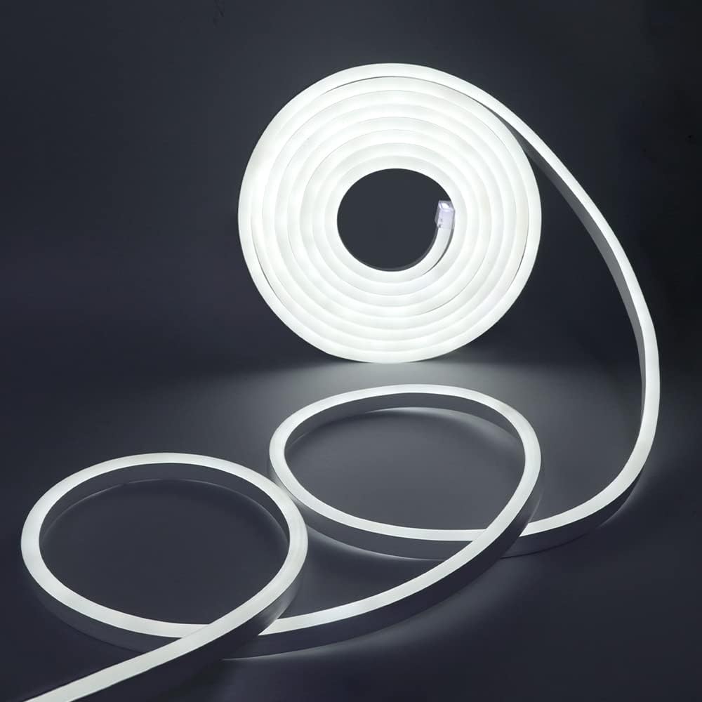 Tira LED de 49.2ft de 6500 K, 120 LEDsm IP67 impermeable, tira de neón ...