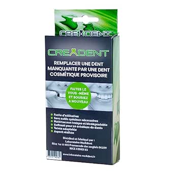 CREADENT ©KIT POUR REMPLACER VOUS MÊME UNE DENT MANQUANTE. : Amazon.fr ...