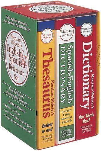 Merriam-webster's English & Spanish Dictionary Reference Set (English ...