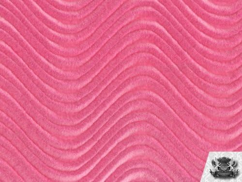 Amazon.com: Velvet Flocking Swirl Pink Upholstery Fabric by The Yard ...