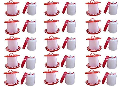 METRO IMPEX Plastic Hanging Poultry Feeder Drinker for All Type Birds ...