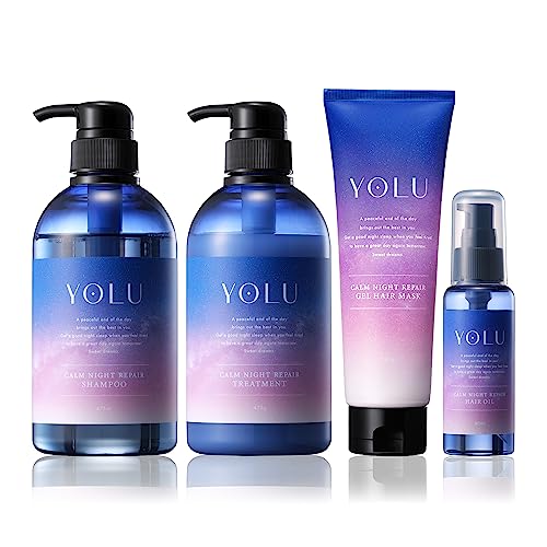 YOLU Shampoo Treatment Hair Mask Hair Oil 4 Piece Giftset Calm Night ...