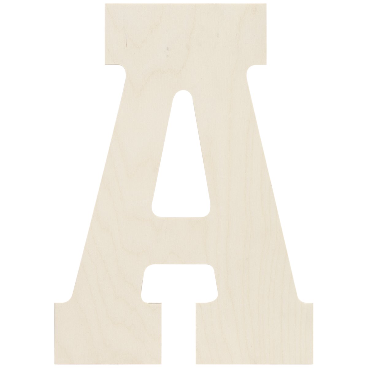 Buy Baltic Birch Collegiate Font Letters & Numbers 13.5''-Letter A ...