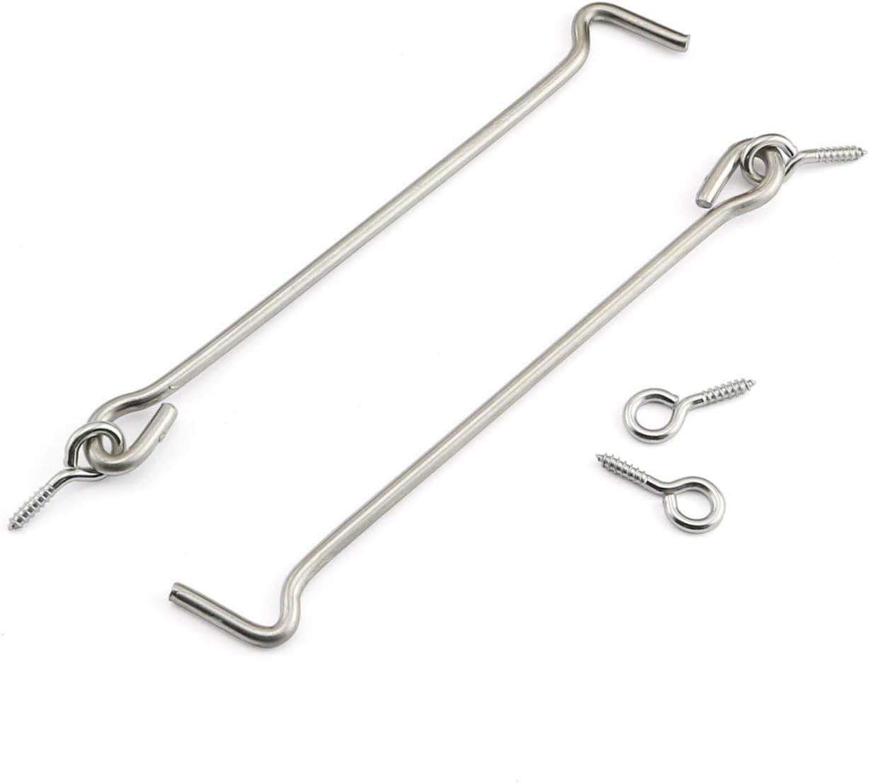 Amazon.com: PZRT 2pcs 6Inch Window Lock Hook & Eye Door Latch Stainless ...