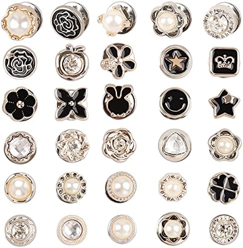 40PCS Blouse Pins, Women Cover Up Brooch Button, Tool Free Reusable ...