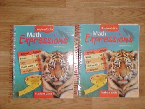 Package of 2 Houghton Mifflin Math Expressions Grade 2 Volumes 1 and 2 ...