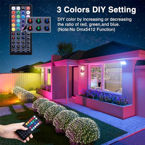 Snapklik.com : Onforu 6 Pack RGB LED Flood Light Outdoor 800W ...