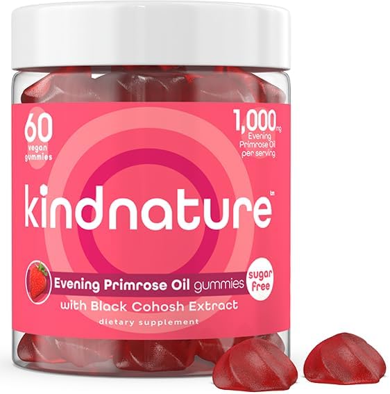 Amazon.com: Kind Nature Evening Primrose Oil Gummies for Women – 1000mg ...