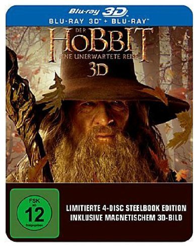 Hobbit German Blu-Ray 3D 4-Disc Magnet Cover Steelbook Media Market ...