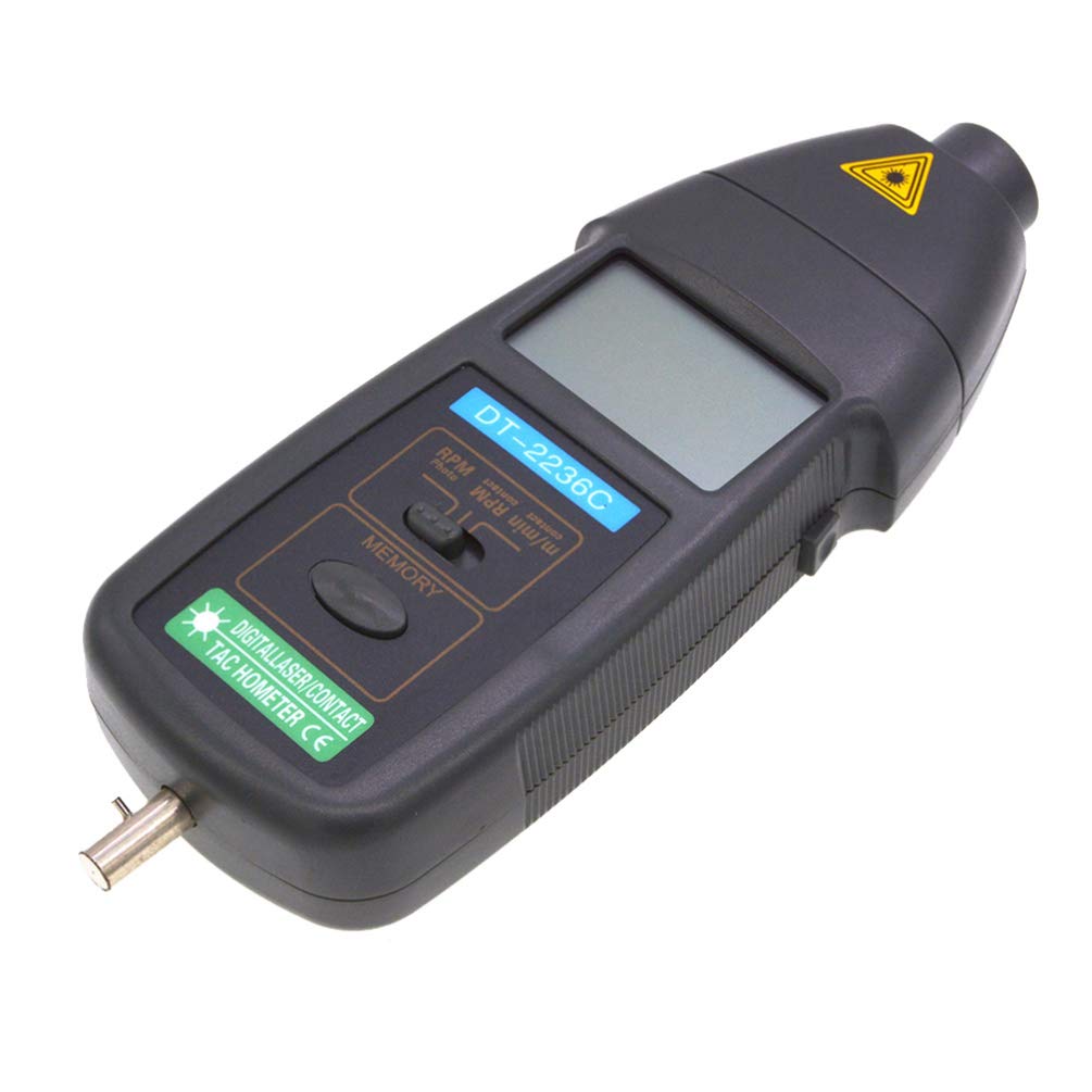 Buy Hemobllo Digital Tachometer Contact Handheld LCD Photo Tachometer ...
