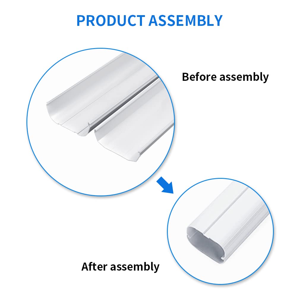 Snapklik.com : 3inch W Straight Duct, Decorative PVC Line Set Cover Kit ...