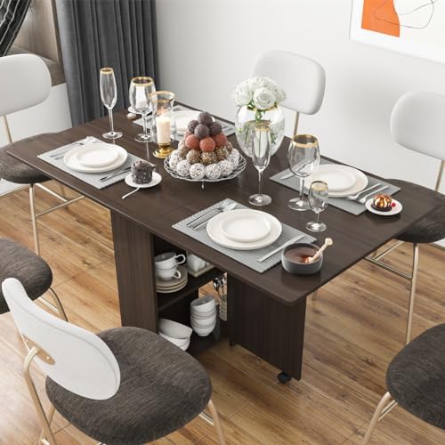 Amazon.com - 3imothrix Folding Dining Table, Multipurpose Space Saving ...