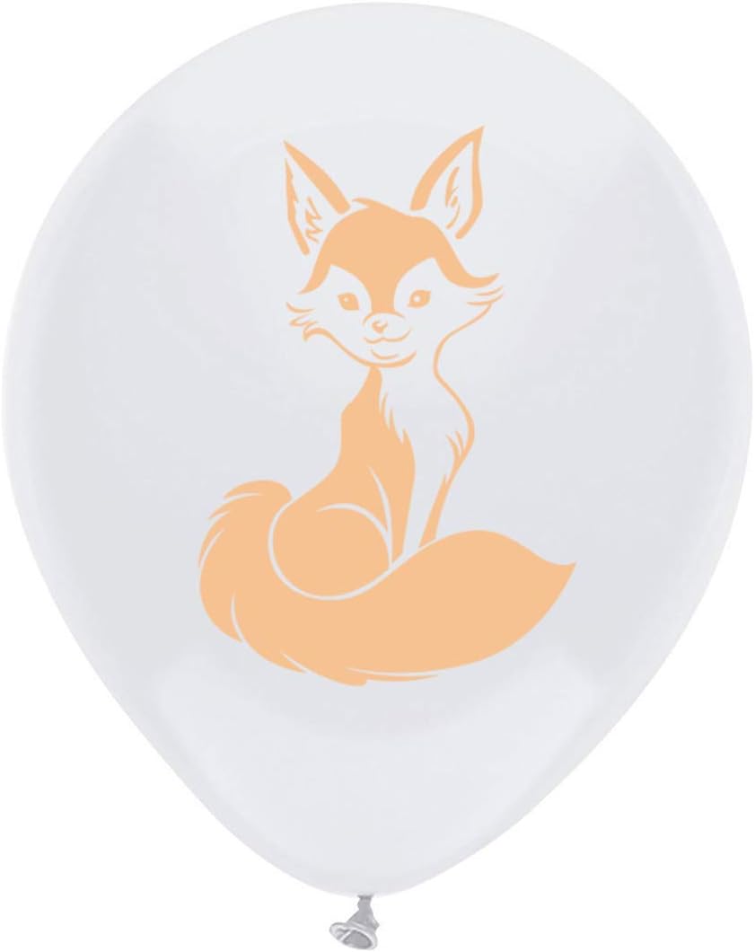 Amazon.com: Fox Latex Balloons, 16-Pack 12inch Woodland Fox Baby Shower ...