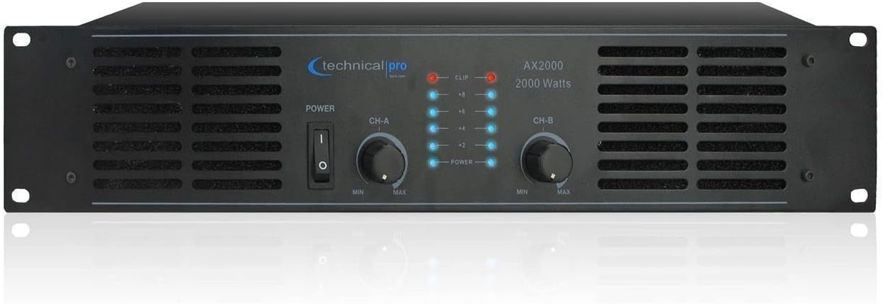 Amazon.com: Technical Pro AX2000 2-Channel 2000 Watt Professional Power ...