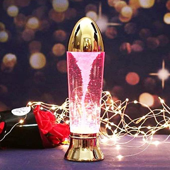 Smithsons Rocket Shaped Tornado LED Color Changing, Battery Operated Home Décor Lamp, Night Lamp ...