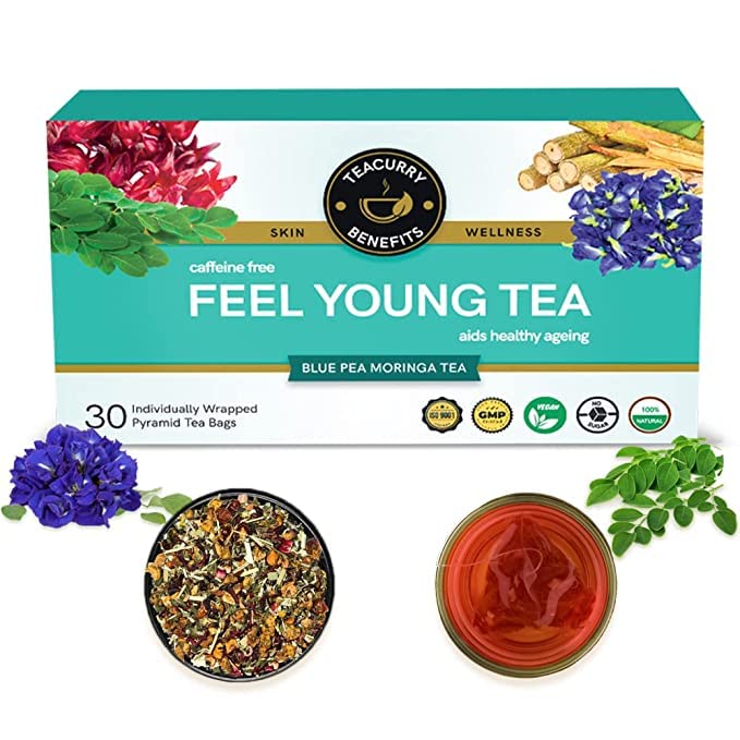 Amazon.com : TEACURRY Anti-Aging Tea, 30 Tea Bags (1 Month Pack) - Real ...