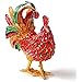 Amazon.com: Furuida Rooster Trinket Boxes Hinged Enameled Jewelry Box ...
