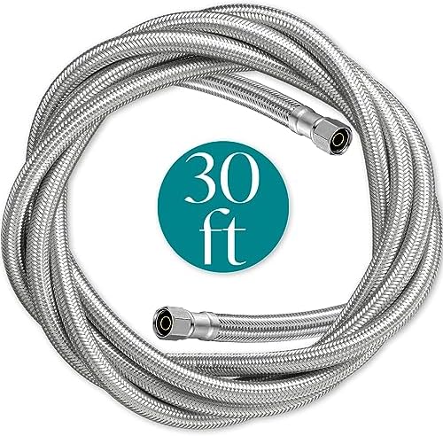 Refrigerator Water Line for Ice Maker Braided - 30' Pex Water Supply ...
