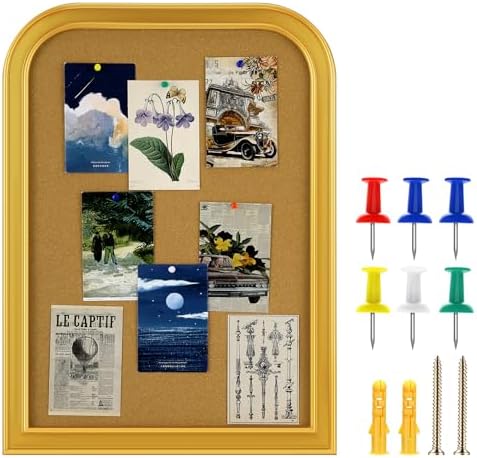 Amazon.com: Kate and Laurel Arendahl Arch Pinboard, Gold, 13 x 25 ...